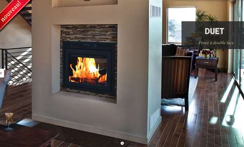 Poeles-Foyers.com: Duet Foyer double-face Bois Foyer Supreme ALL DUET